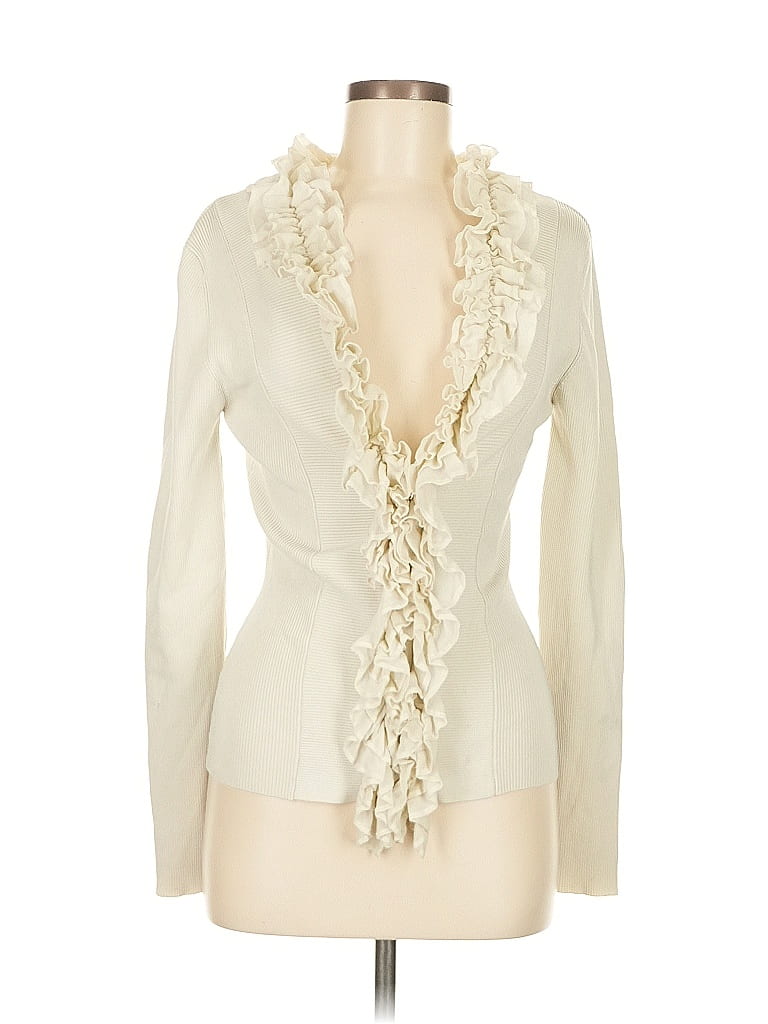 Cache Ivory Silk Cardigan Size M - 68% off | ThredUp