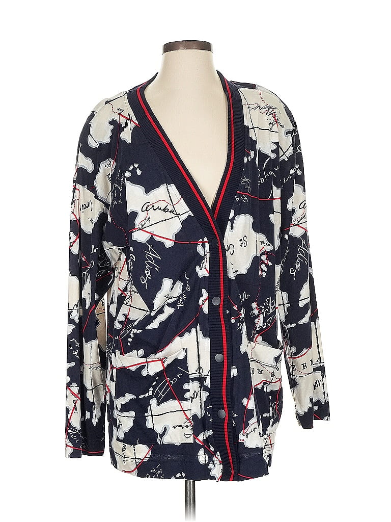 Carole Little 100% Cotton Blue Cardigan Size S - 71% off | ThredUp