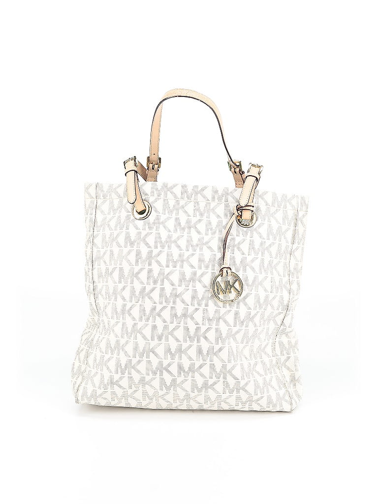 Michael Michael Kors 100 Leather White Ivory Leather Tote One Size