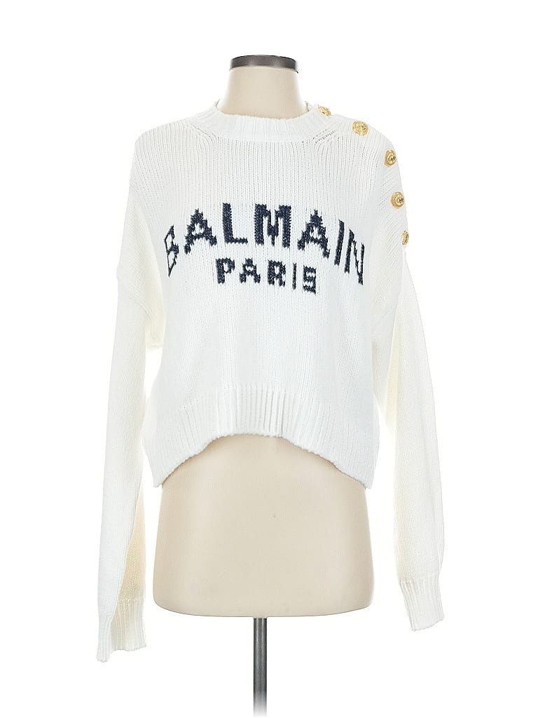 Balmain White Pullover Sweater Size EU (FR) 36 / US 4 - 64% off | ThredUp