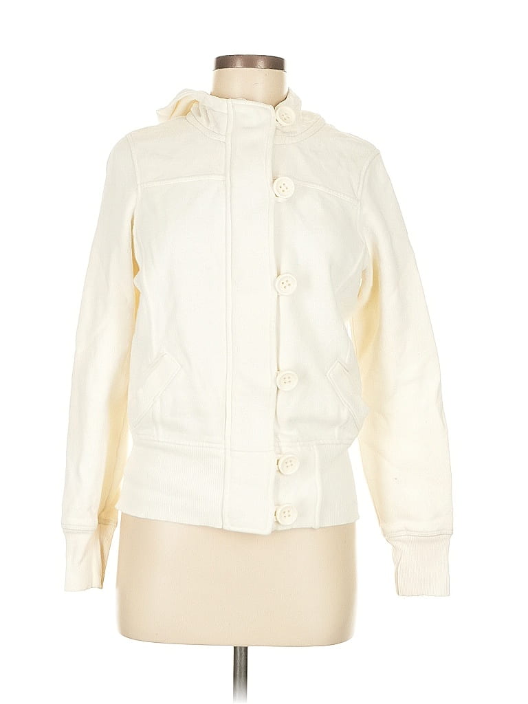 Gap Solid Ivory Jacket Size M - 85% off | ThredUp