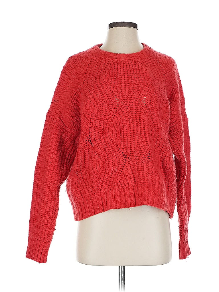 Madewell Solid Red Pullover Sweater Size S - 69% off | ThredUp
