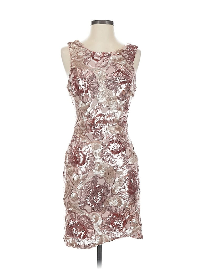 Gianni Bini 100% Merino Wool Metallic Burgundy Pink Cocktail Dress Size ...