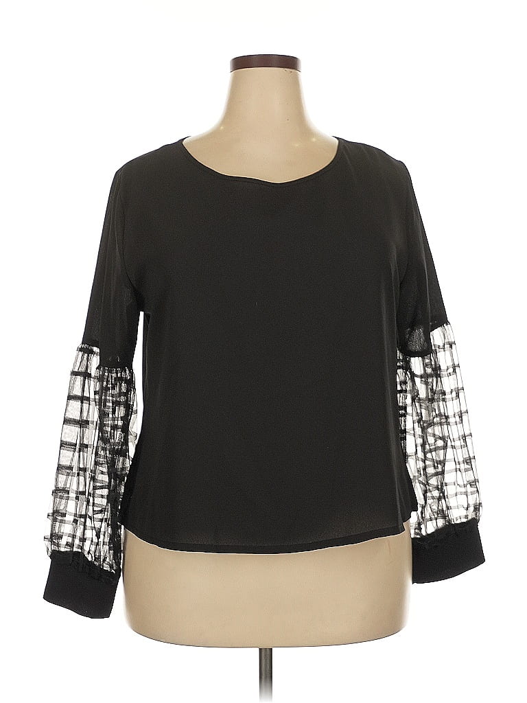 Shein Curve 100% Polyester Black Long Sleeve Blouse Size 2X - 40% off ...