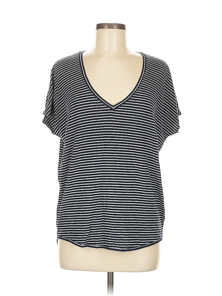 Express One Eleven Stripes Black Short Sleeve Top Size M - 48% off ...