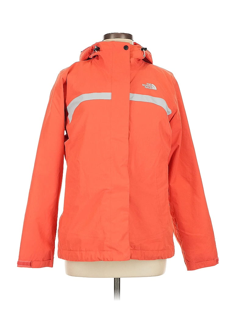 The North Face 100% Polyester Red Orange Snow Jacket Size M - 56% off | ThredUp