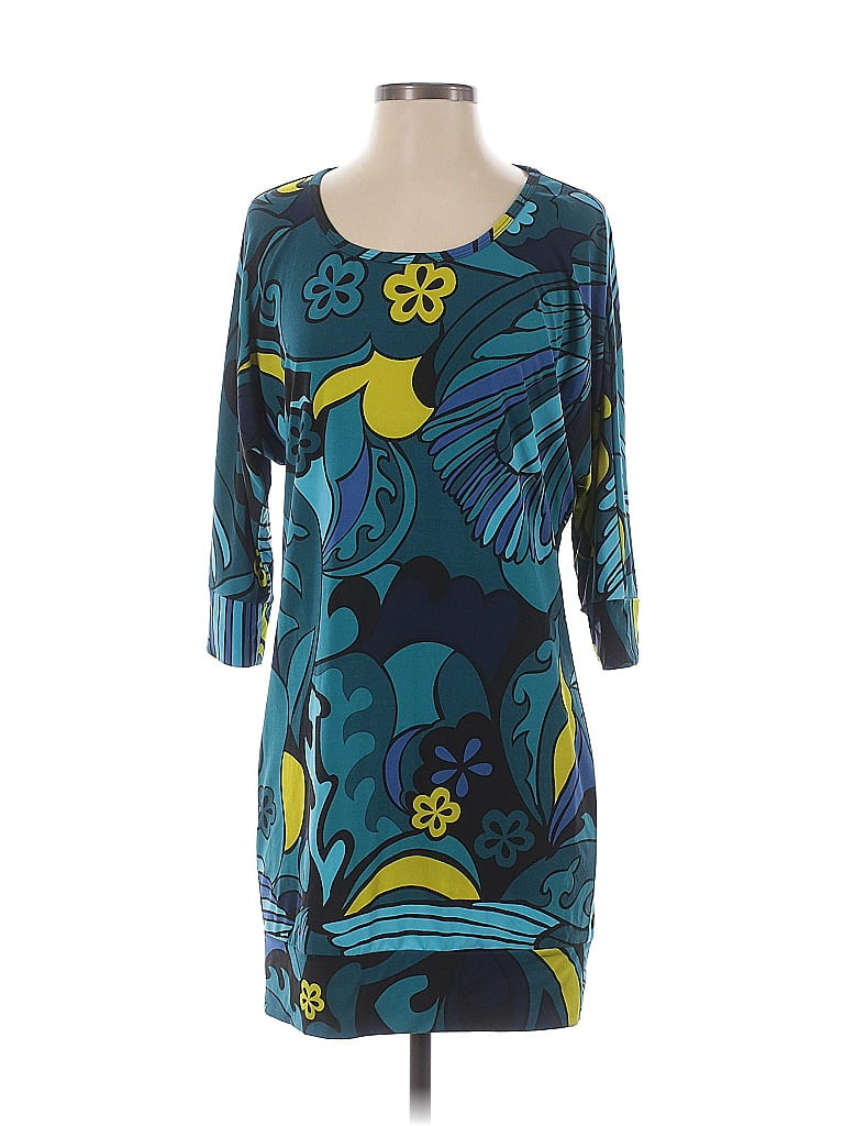 Trina Trina Turk Print Teal Casual Dress Size S - 73% off | ThredUp