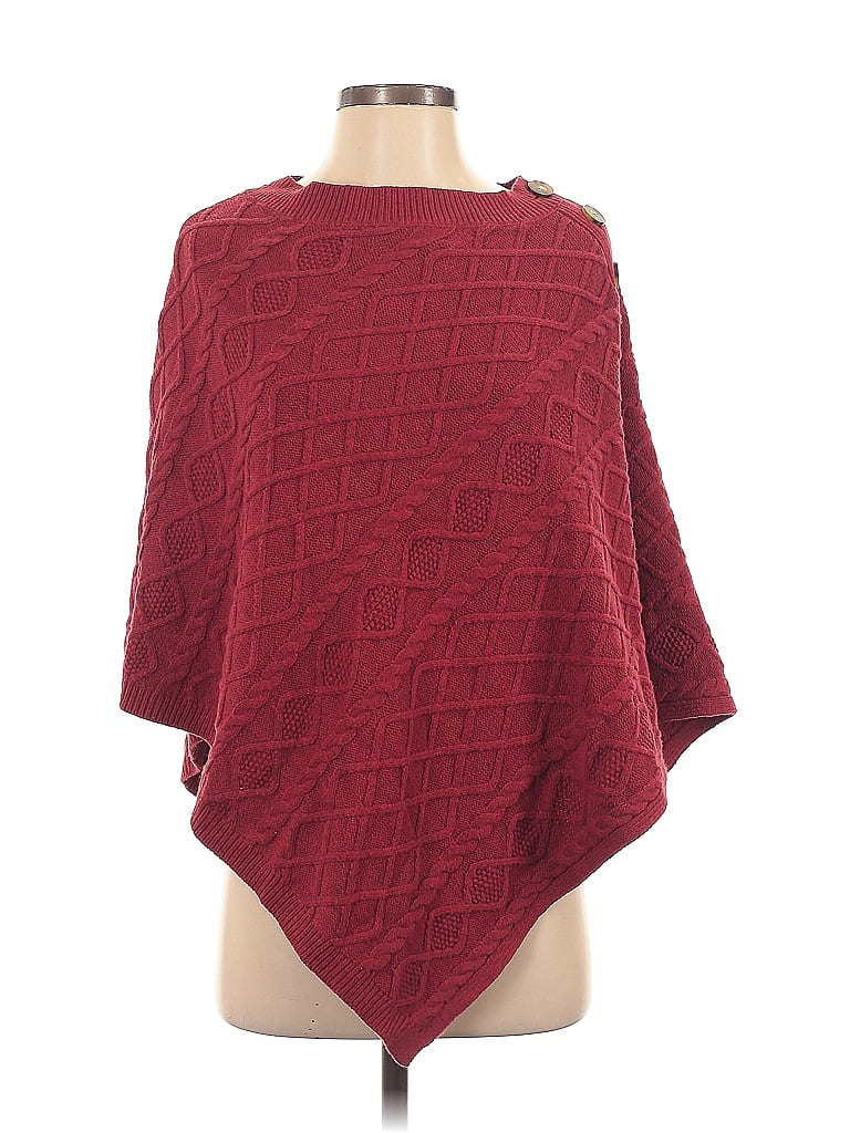 J.Jill Burgundy Poncho Size S - 67% off | ThredUp