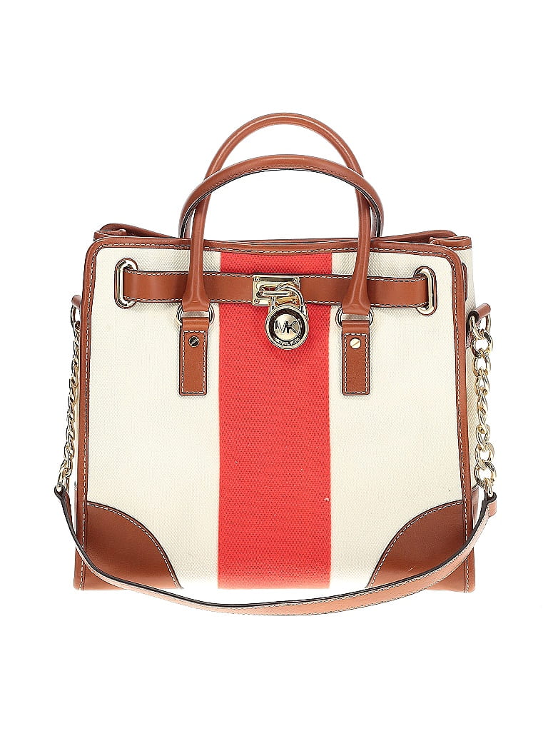 Michael Michael Kors Ivory Brown Satchel One Size 71 Off Thredup