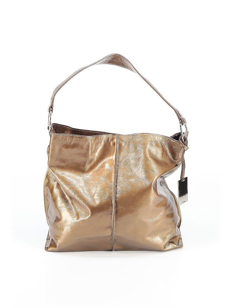 FURLA Metallic Gold Brown patent leather hobo One size - 75% off | ThredUp