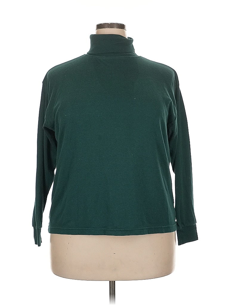 Flying Colors Green Turtleneck Sweater Size 2X - 52% off | ThredUp