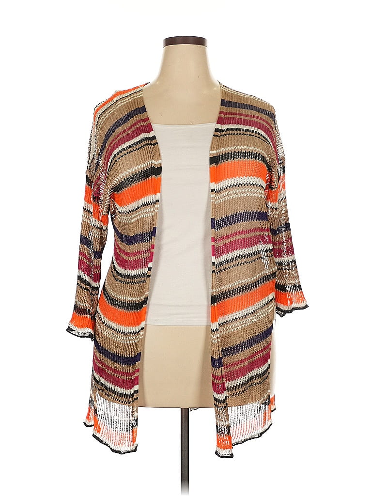 Ruby Rd. 100% Polyester Orange Cardigan Size 2X - 63% off | ThredUp