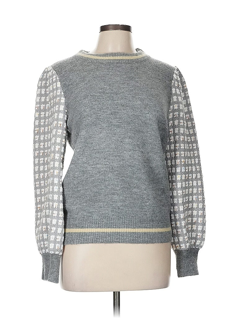 THML Houndstooth Gray Pullover Sweater Size M - 68% off | ThredUp