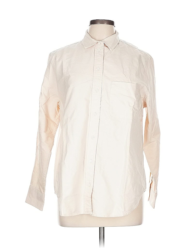 Everlane 100% Cotton Ivory Long Sleeve Button-Down Shirt Size 10 - 56% off | ThredUp