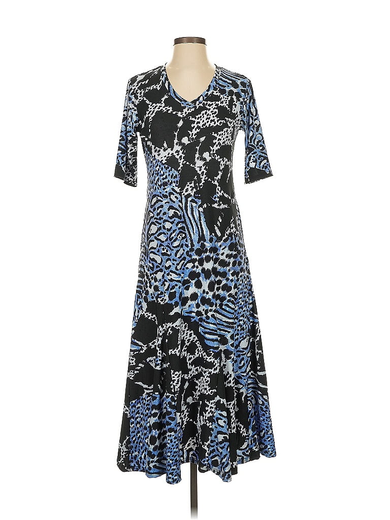 Attitudes by Renee Print Blue Casual Dress Size XS - 49% off | ThredUp