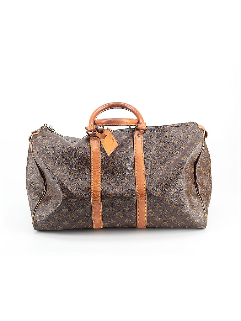 Louis Vuitton 100% Coated Canvas Brown Monogram Canvas Keepall 45 Weekender One size - 44% off ...