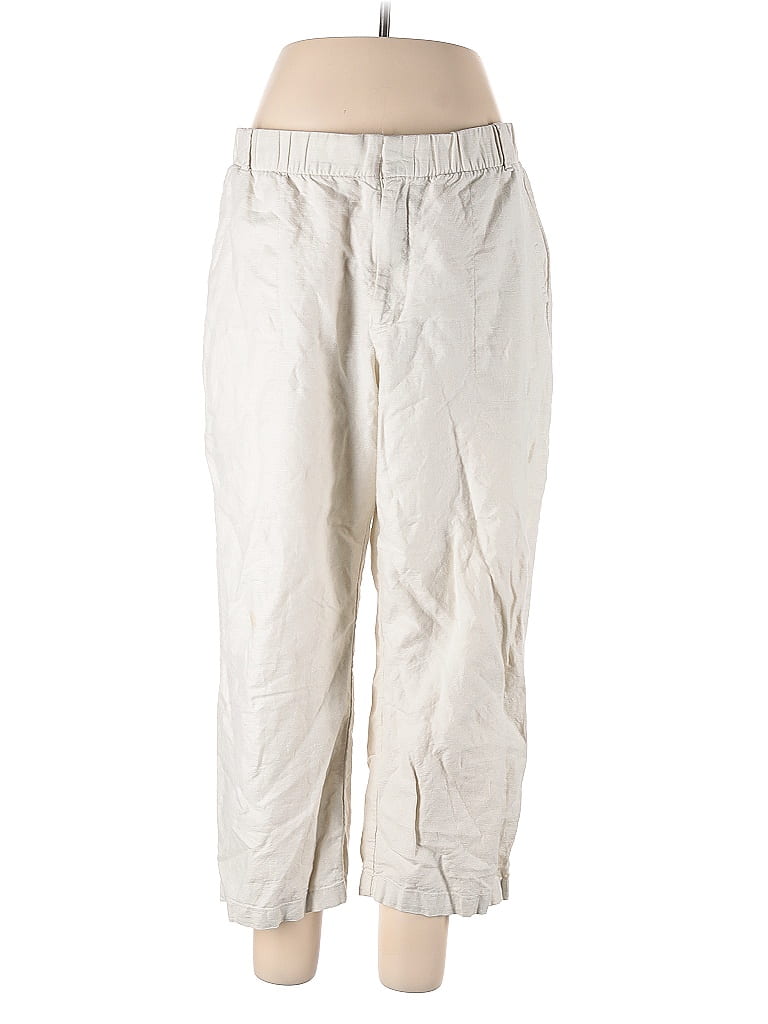 Gap Ivory Linen Pants Size L - 71% off | ThredUp