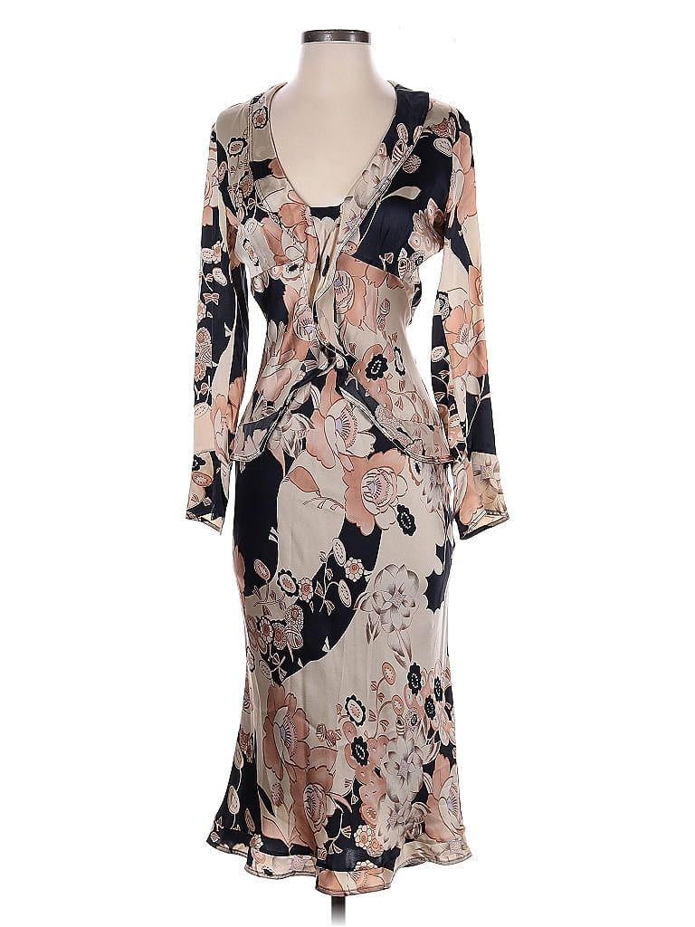 ETRO 100% Silk Print Tan Casual Dress Size EU (IT) 42 / US 6 - 84% off | ThredUp