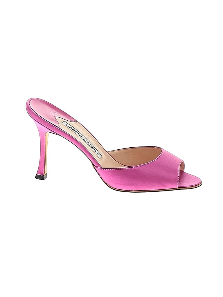 Manolo Blahnik 100% Satin Color Block Pink Satin Mule/Clog Size EU 36 1/2 - 77% off | ThredUp