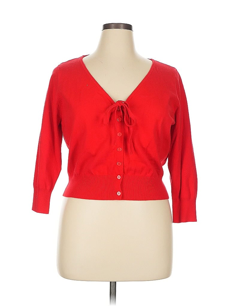 Unique Vintage Red Cardigan Size 1X - 18% off | ThredUp
