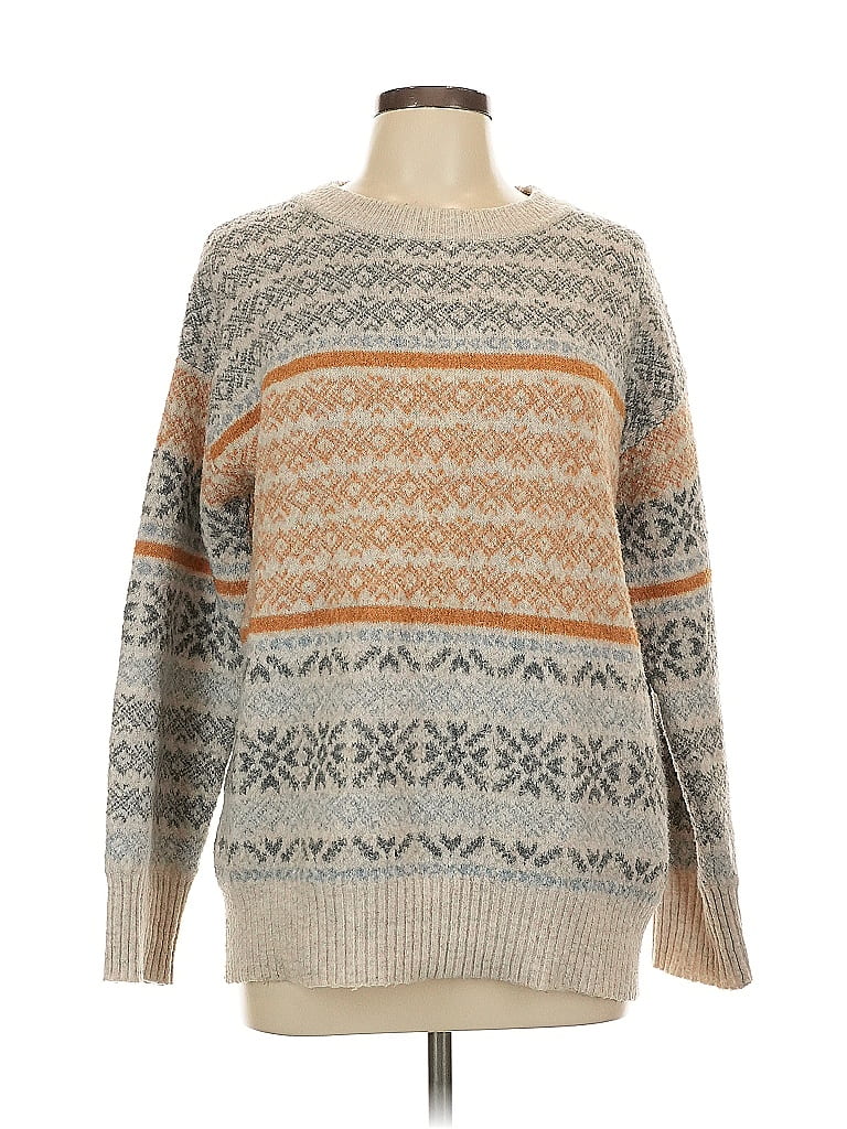 Be Cool Print Tan Pullover Sweater Size M - 52% off | ThredUp