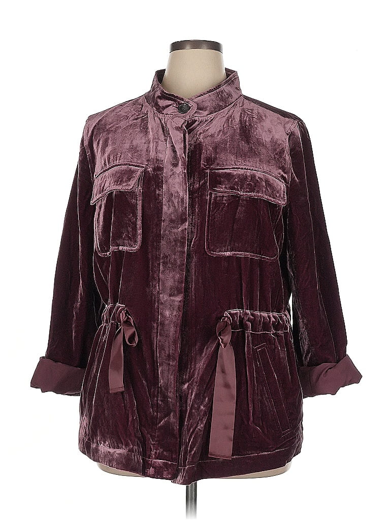Ann Taylor LOFT Burgundy Jacket Size XL - 73% off | ThredUp