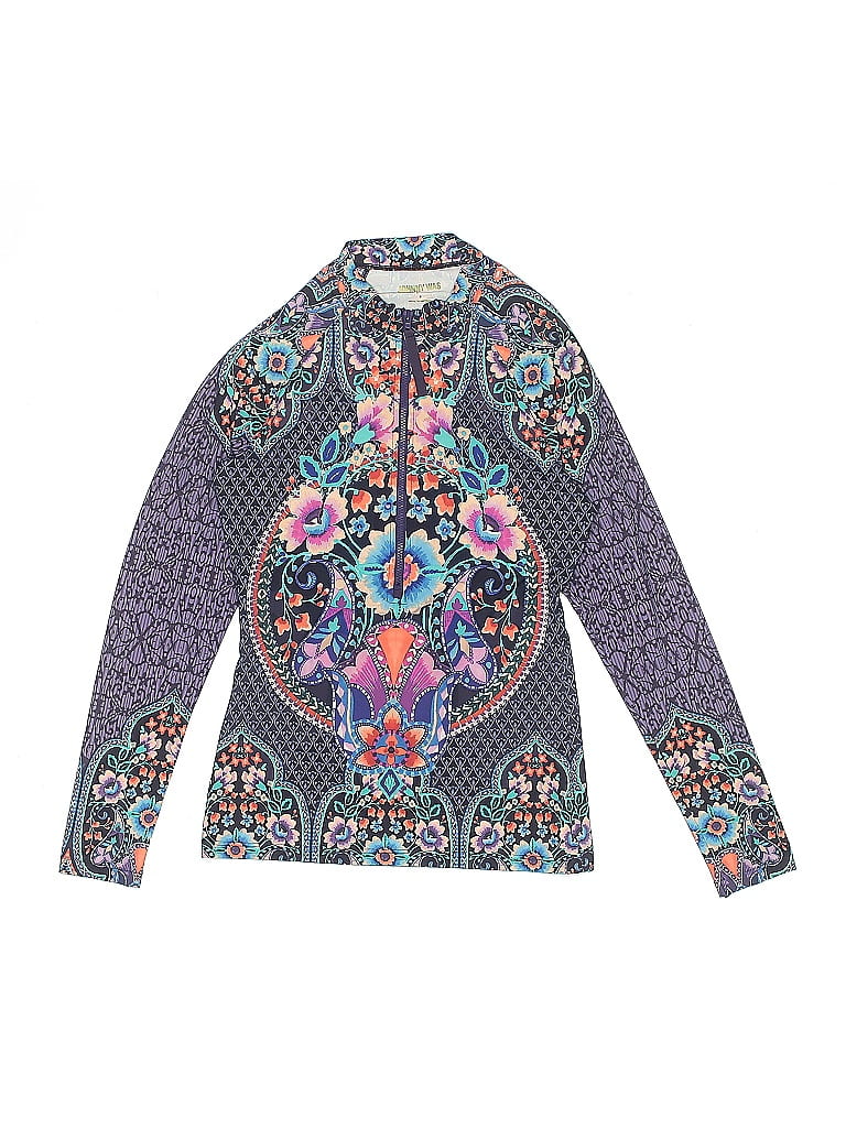 Johnny Was Purple Rash Guard Size S - 76% off | ThredUp