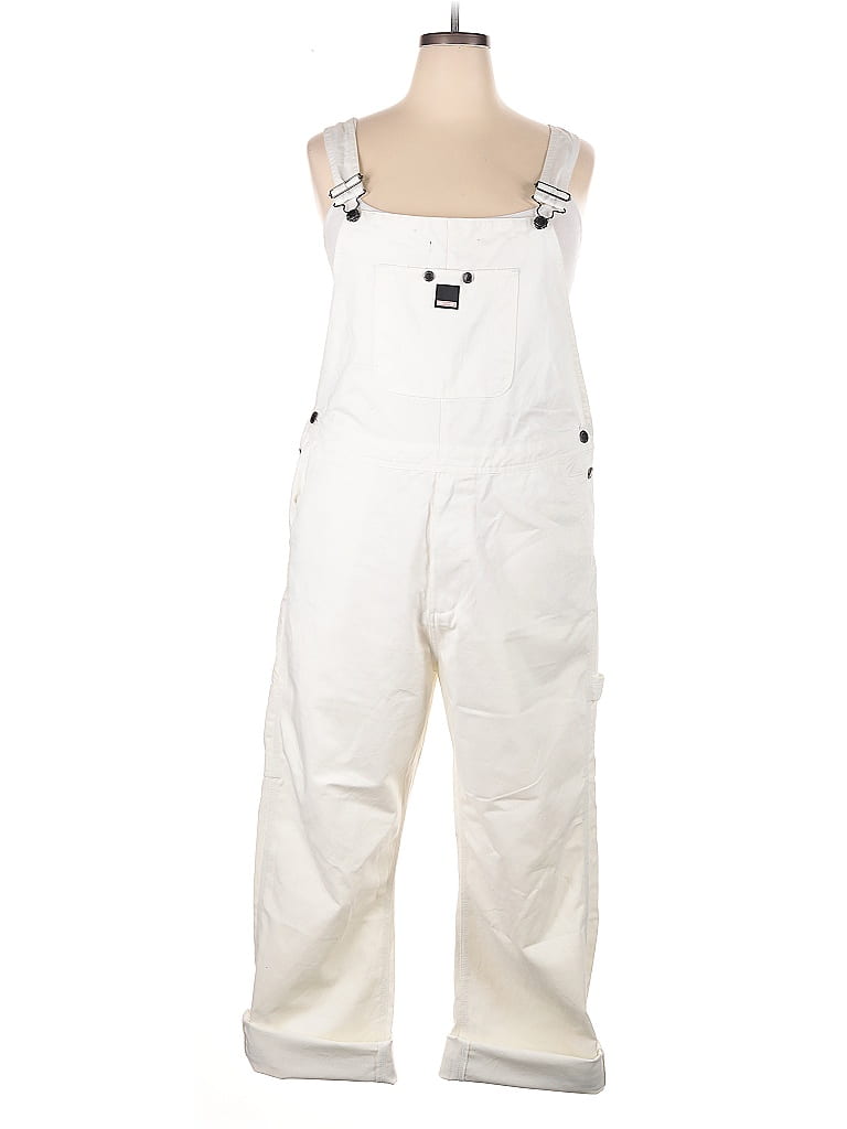 Assorted Brands White Ivory White Overalls with Adjustable Straps Size ...