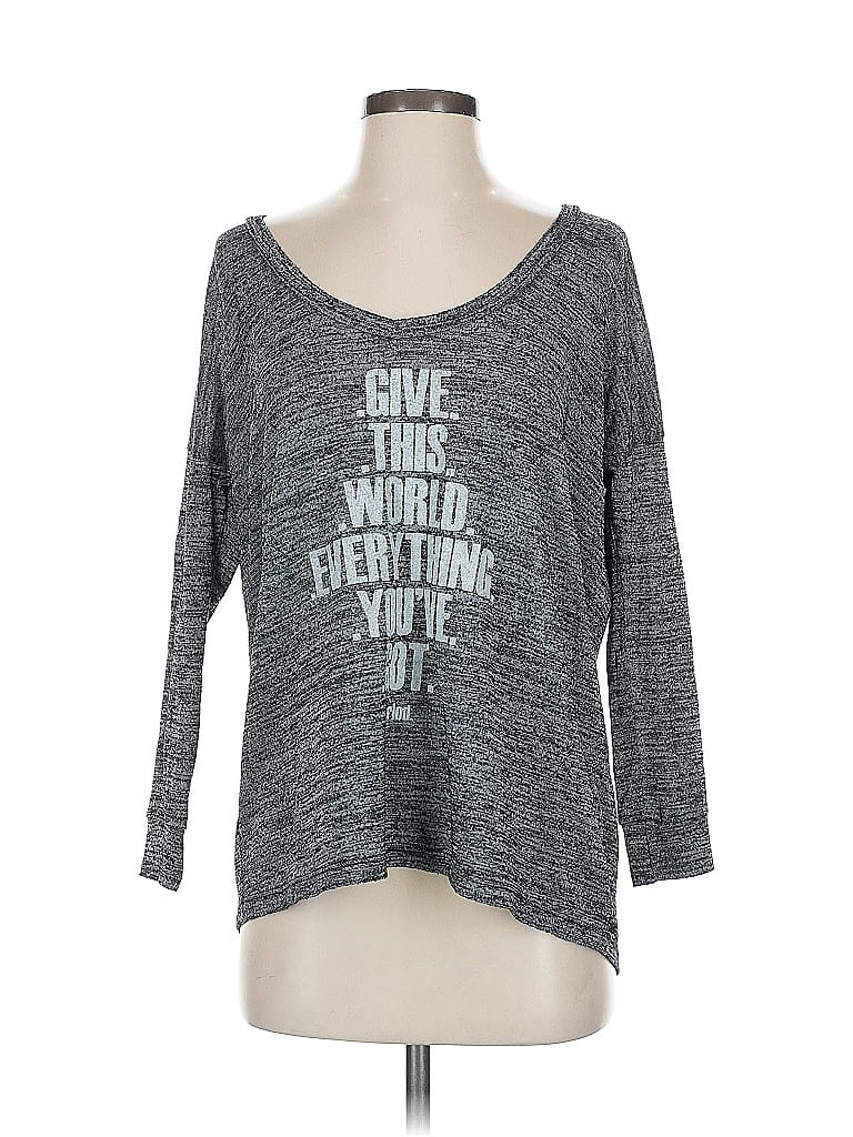 Unbranded Gray Blue Long Sleeve Top Size S - 65% off | ThredUp