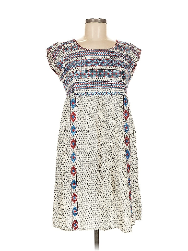 THML Print Ivory Casual Dress Size M - 71% off | ThredUp