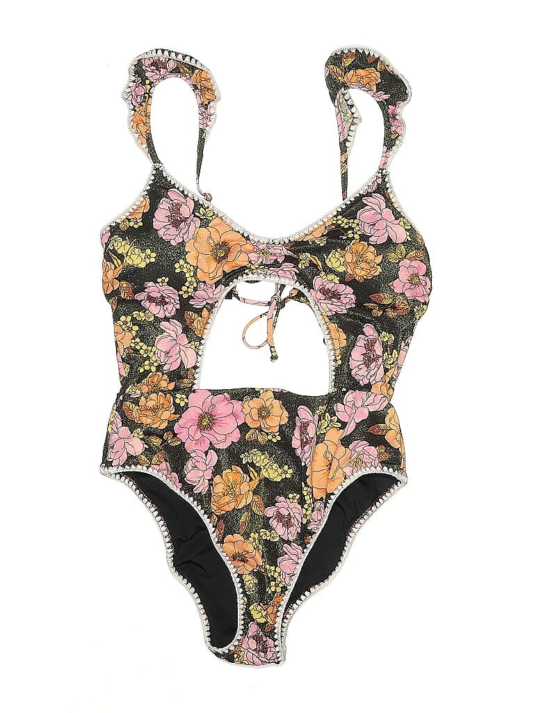 Victoria's Secret Floral Black One Piece Swimsuit Size M - 56% off | ThredUp