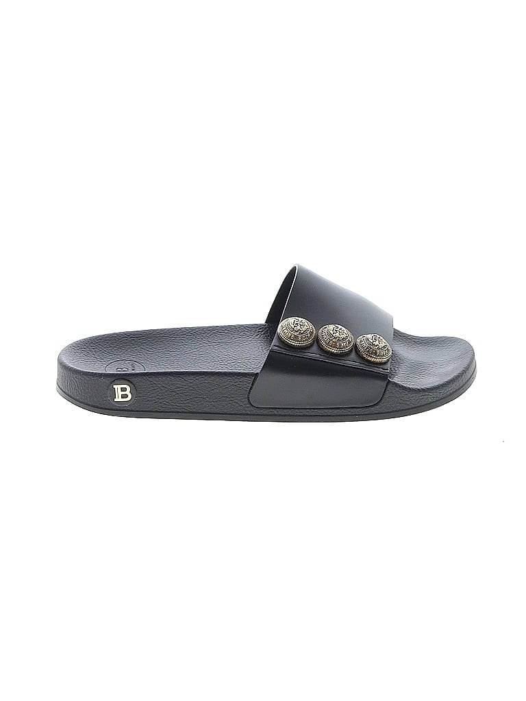 Balmain Black Slide Sandals Size EU 40 - 60% off | ThredUp
