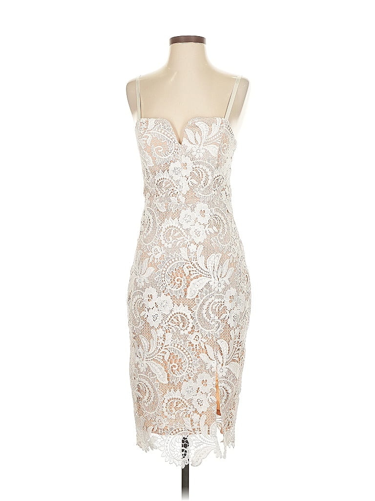 Guess 100% Polyester Ivory Cocktail Dress Size 2 - 77% off | ThredUp