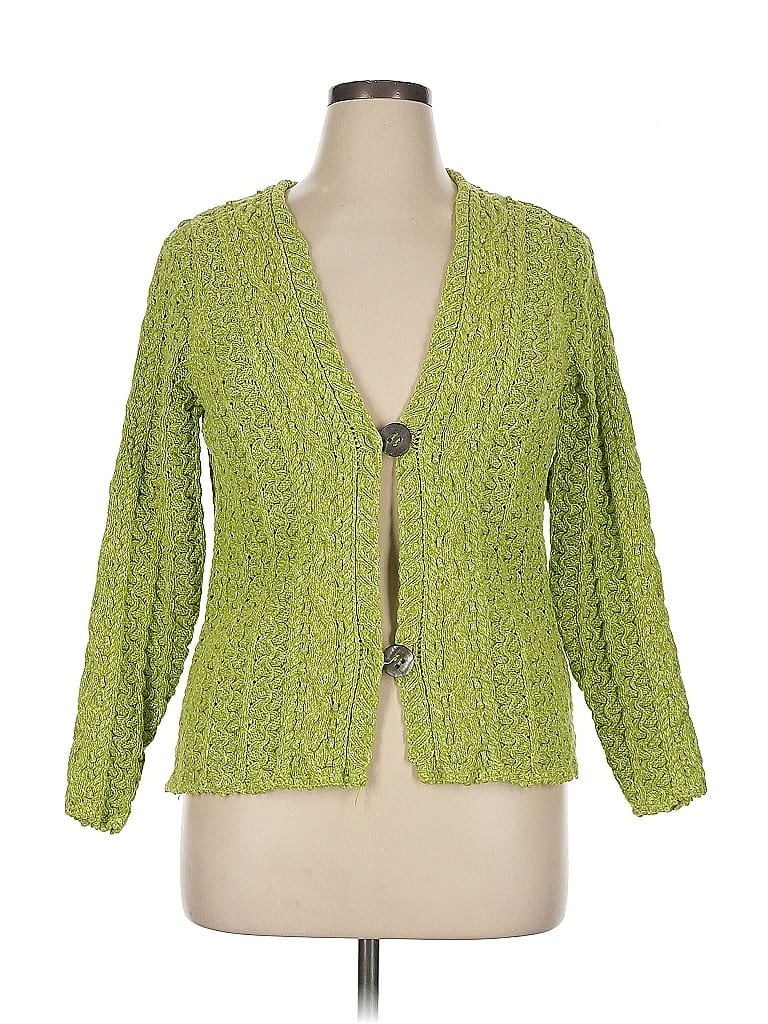 Sigrid Olsen Green Cardigan Size XL - 21% off | ThredUp