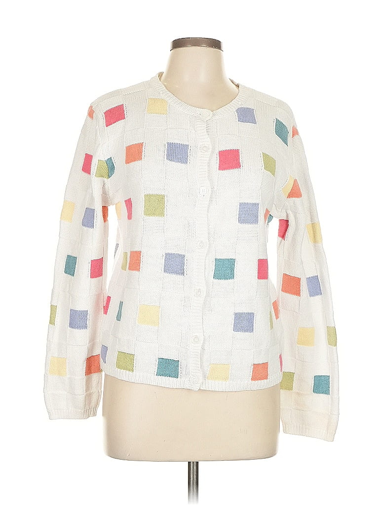 Christopher & Banks White Cardigan Size L - 75% off | ThredUp