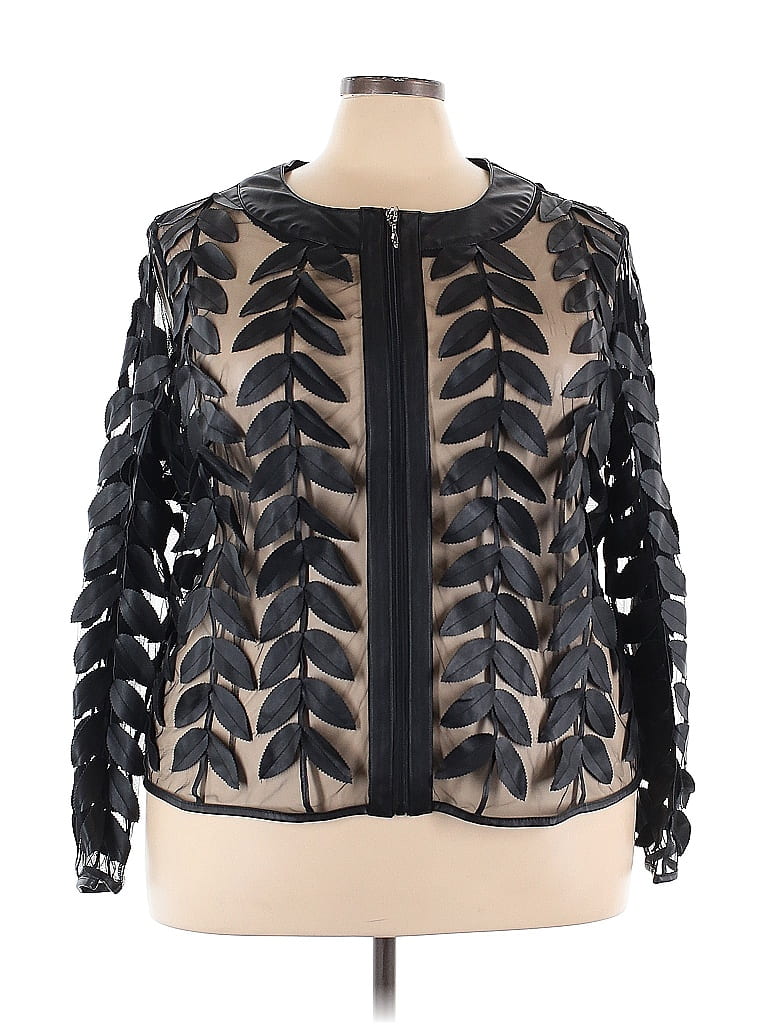 Colleen Lopez 100% Polyurethane Black Jacket Size 3X - 74% off | ThredUp