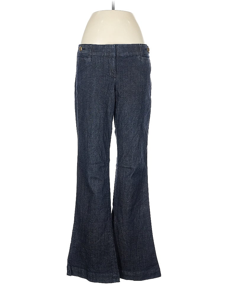 The Limited Chevron-herringbone Blue Gray Fitted Flare Jeans Style Size ...