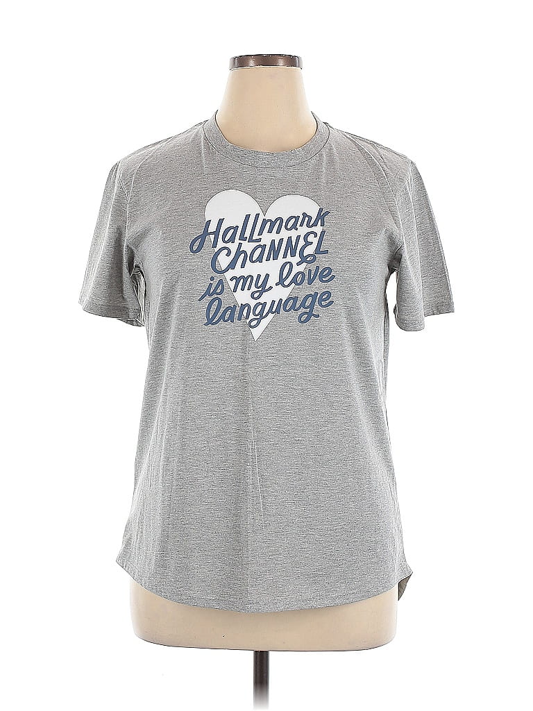 Hallmark Graphic Solid Gray Short Sleeve T-Shirt Size XL - 50% off ...