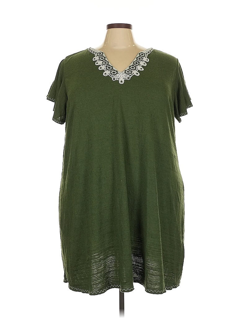 Max Studio Green Short Sleeve Top Size 3X - 64% off | ThredUp