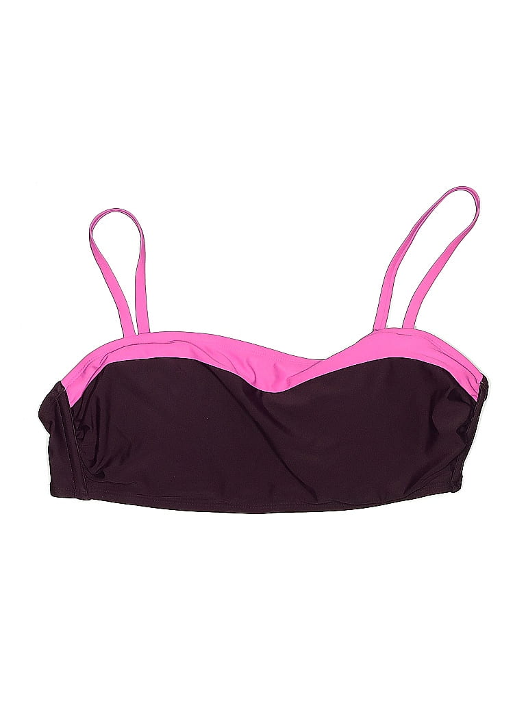 Kona Sol 100% Recycled Plastic Color Block Purple Swimsuit Top Size XL ...