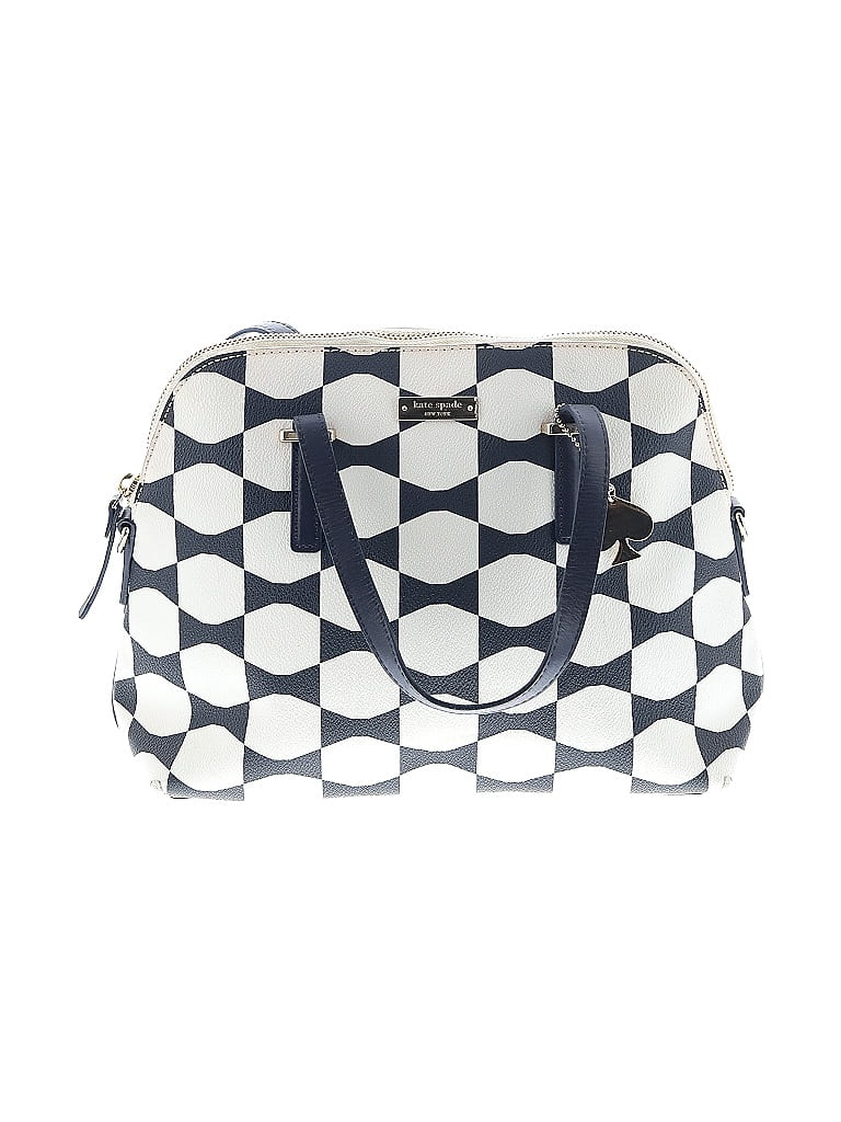 Kate Spade New York 100% Coated Canvas Checkered-gingham White Shoulder ...