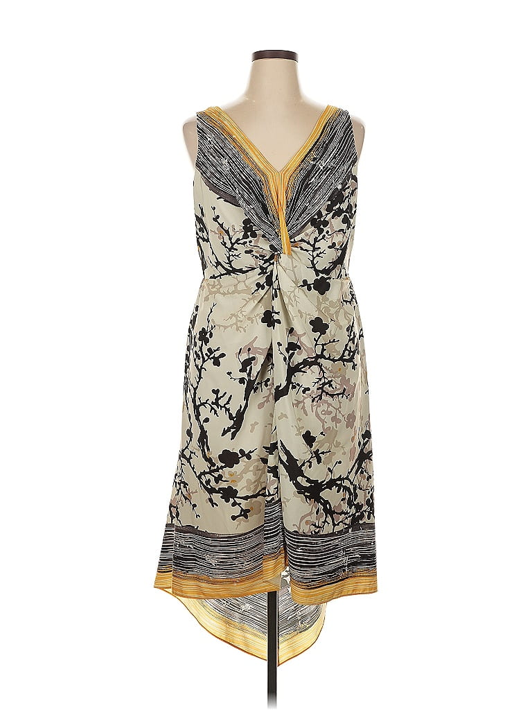 Suzi Chin for Maggy Boutique Print Gray Cocktail Dress Size 14 - 72% ...