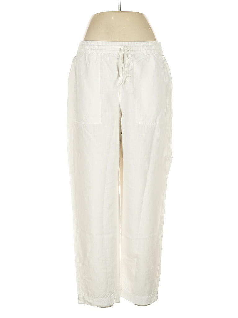 J.Crew Ivory Linen Pants Size M - 69% off | ThredUp