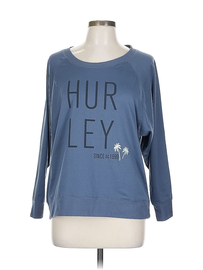 Hurley Blue Sweatshirt Size L - 72% off | ThredUp