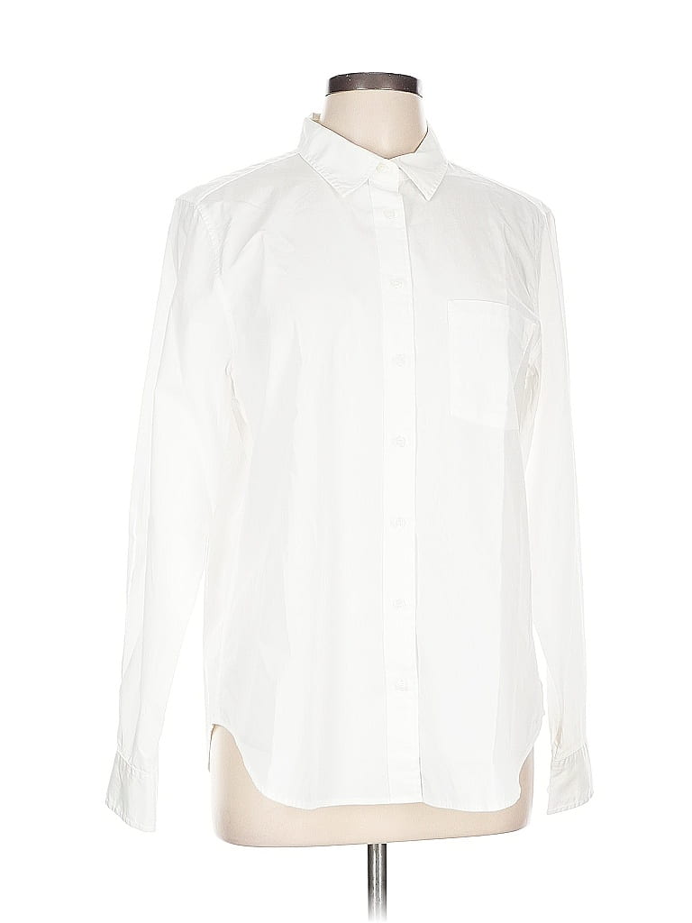 Gap White Long Sleeve Button-Down Shirt Size L - 64% off | ThredUp