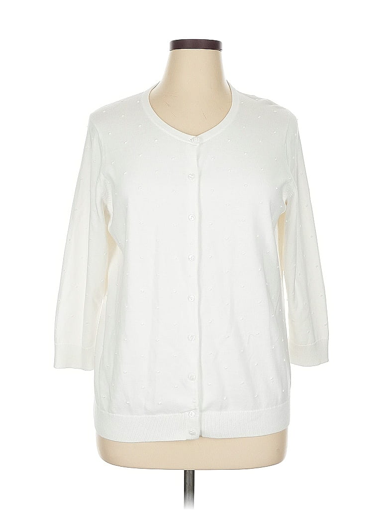 Talbots Outlet 100% Cotton White Cardigan Size 1X - 45% off | ThredUp