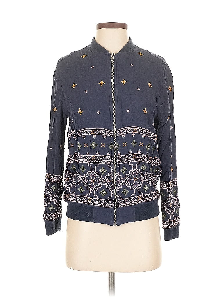 Knox Rose 100% Rayon Stars Blue Track Jacket Size S - 37% off | ThredUp