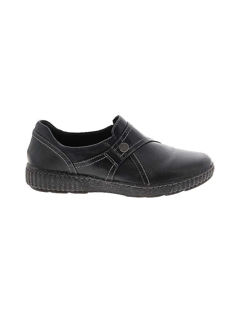 Clarks Black Flats Size 9 (wide) - 65% off | ThredUp