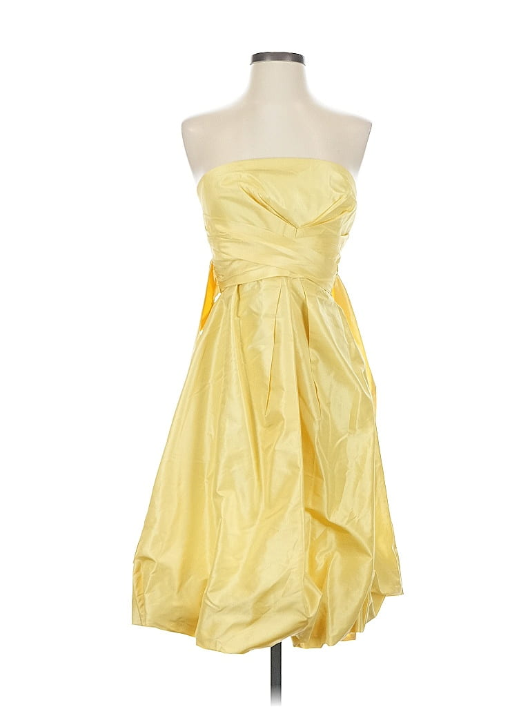 Donna Ricco 100% Silk Yellow Cocktail Dress Size 2 - 75% off | ThredUp