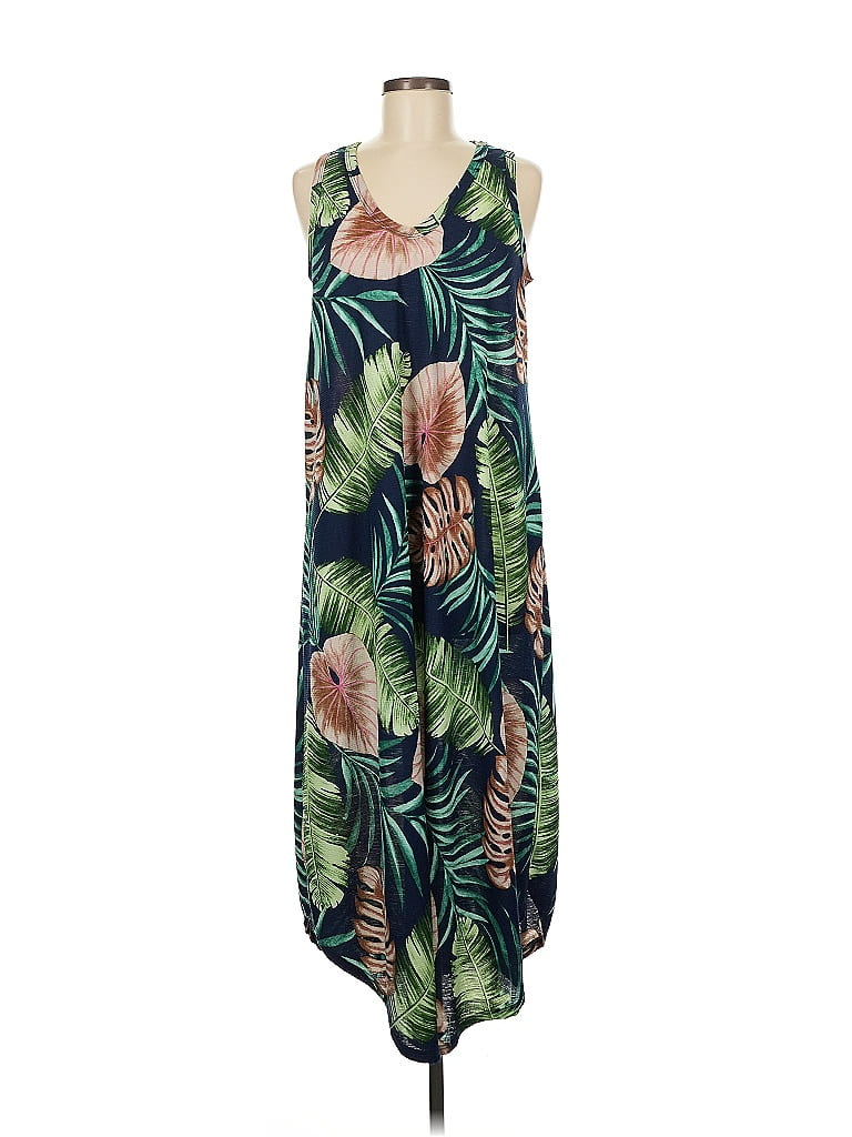 Gyft Tropical Green Casual Dress Size M - 64% off | ThredUp